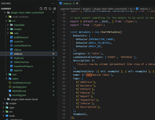 Customizing The Table Chart Plugin In Apache Superset
